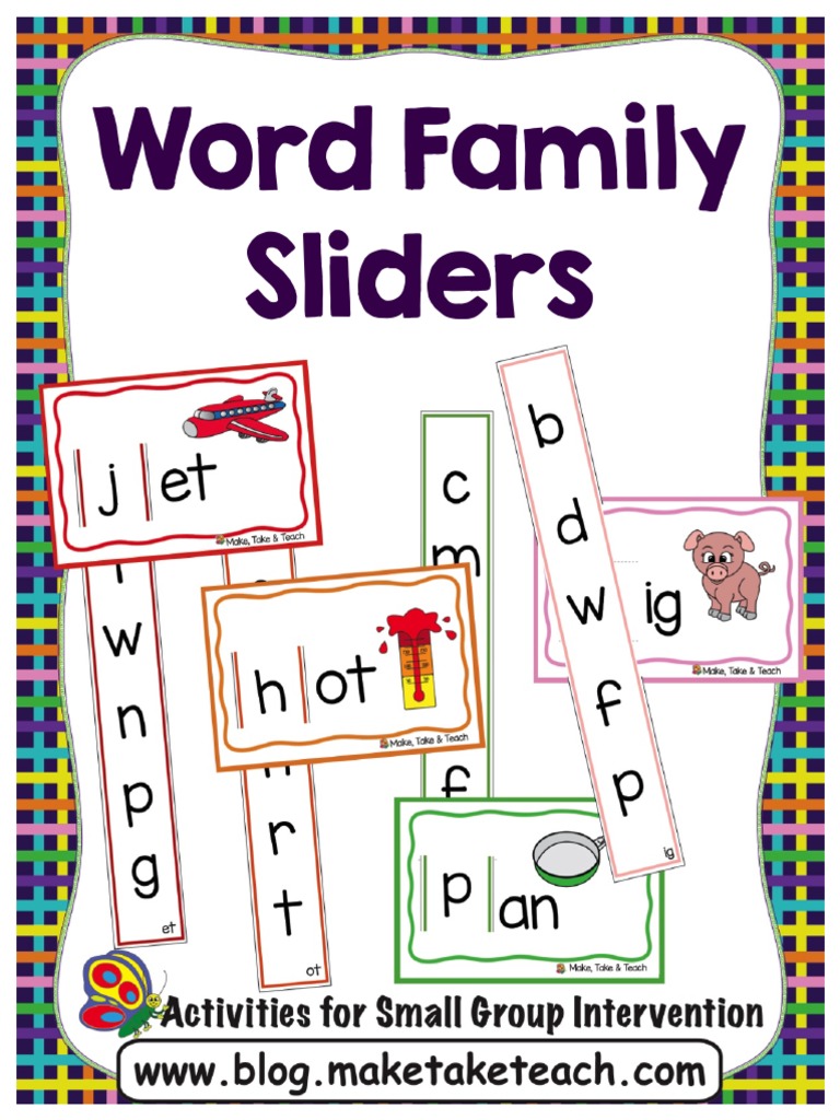 Word Family Sliders | PDF | Media Technology | Communication