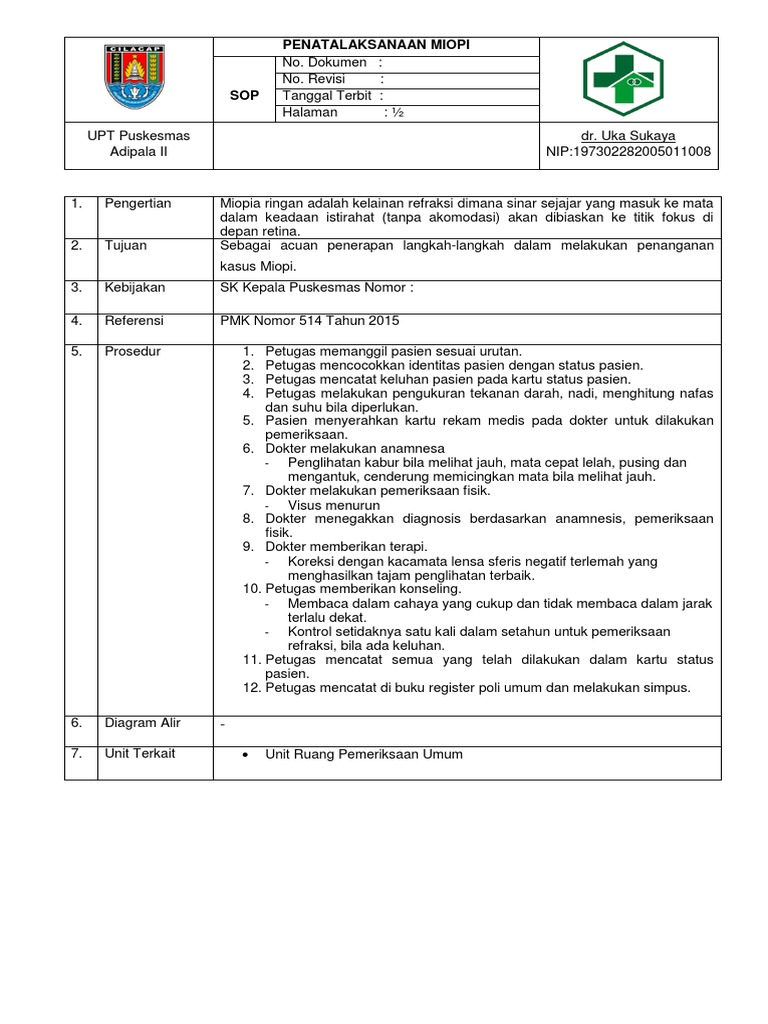 Sop Miopi | PDF