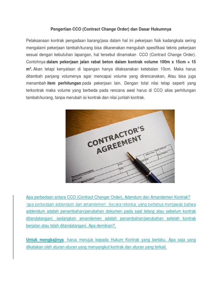 Pengertian CCO | PDF