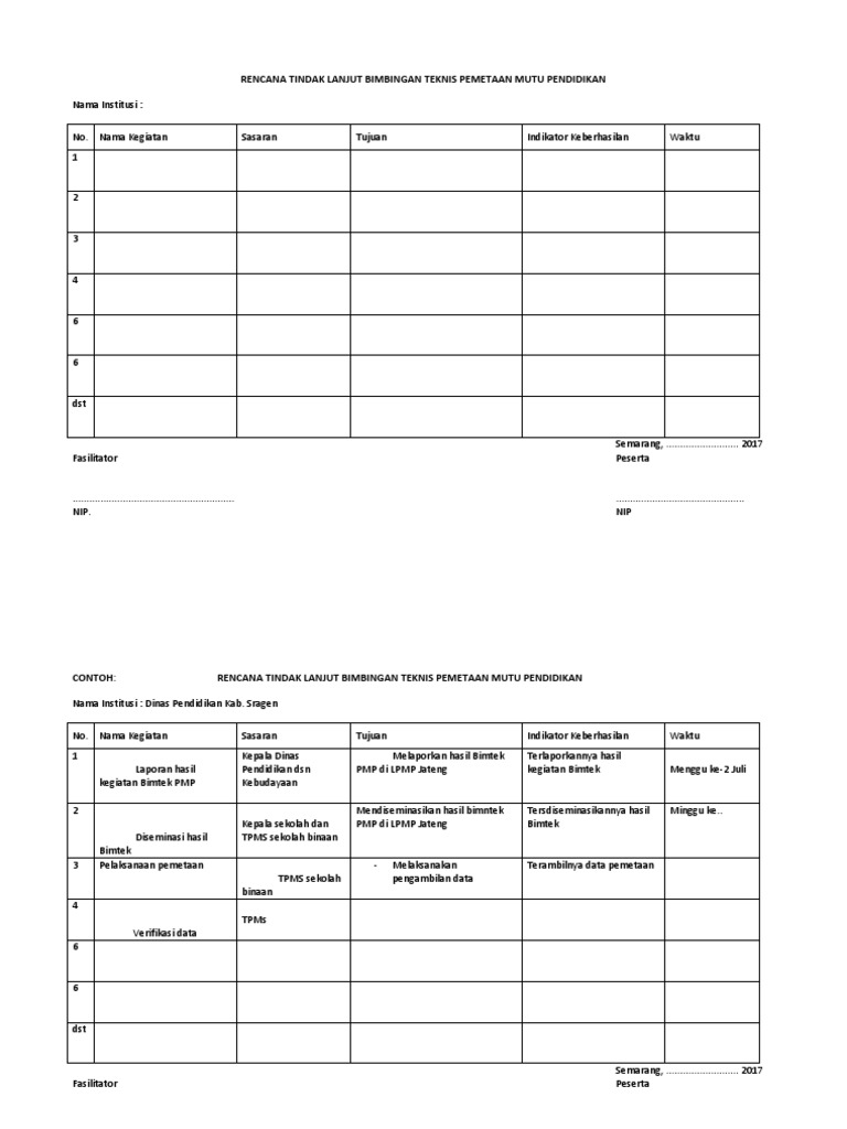 Format RTL Bimtek Pendatan | PDF