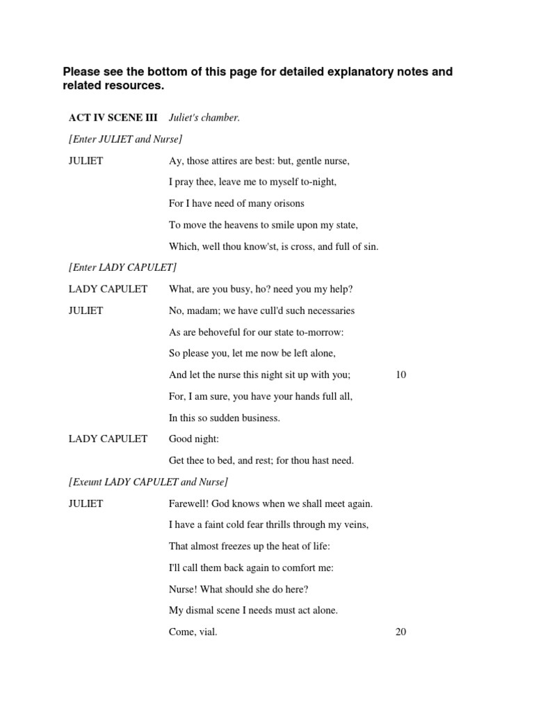 Romeo and Juliet Script | PDF | Characters In Romeo And Juliet