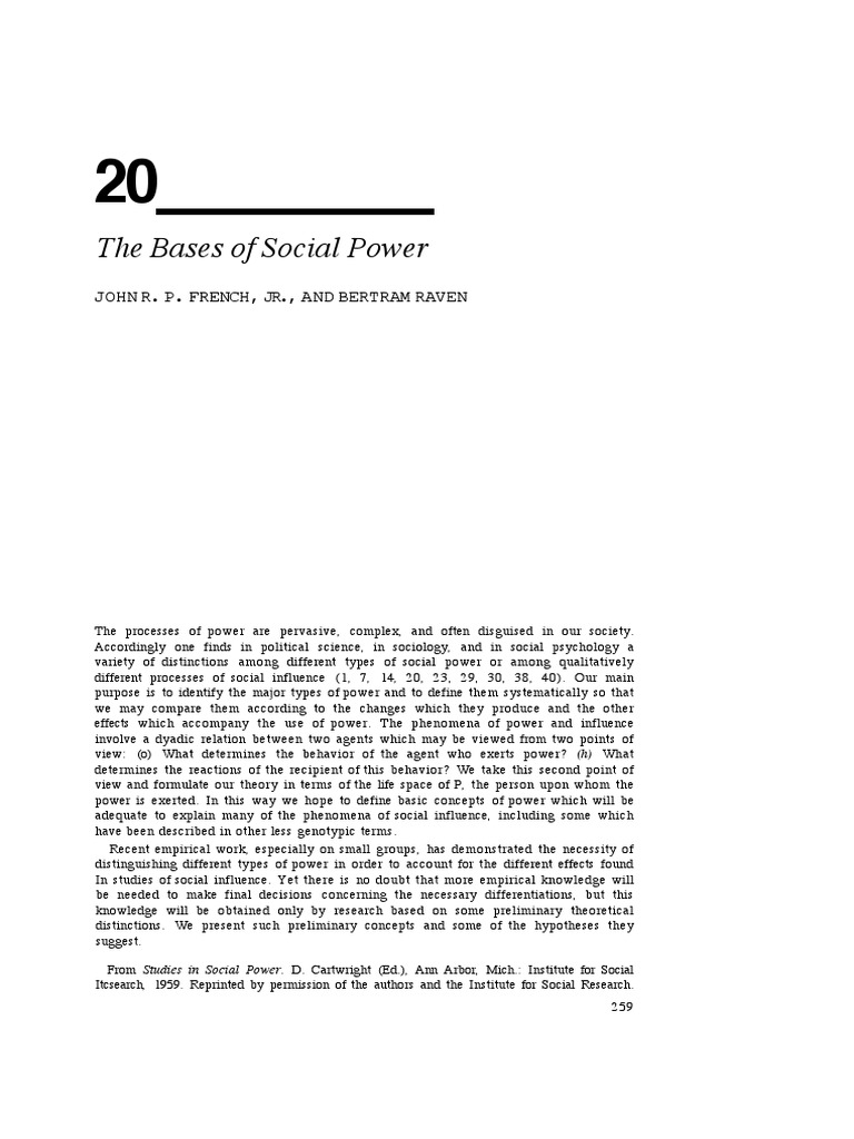 French Raven (1959) PDF | PDF | Power (Social And Political) | Norm ...