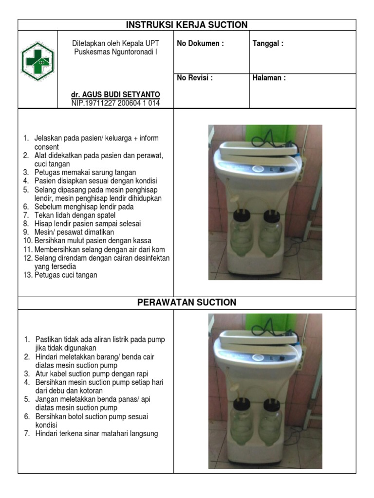 Cara Kerja Suction | PDF