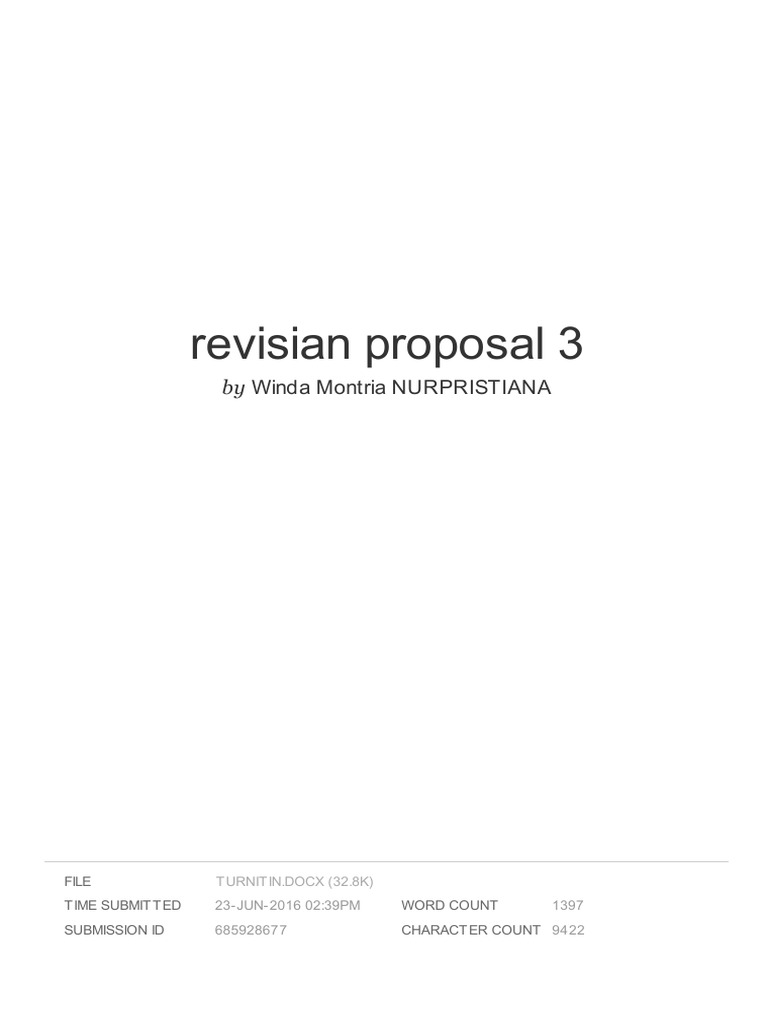Revisian Proposal 3 | PDF
