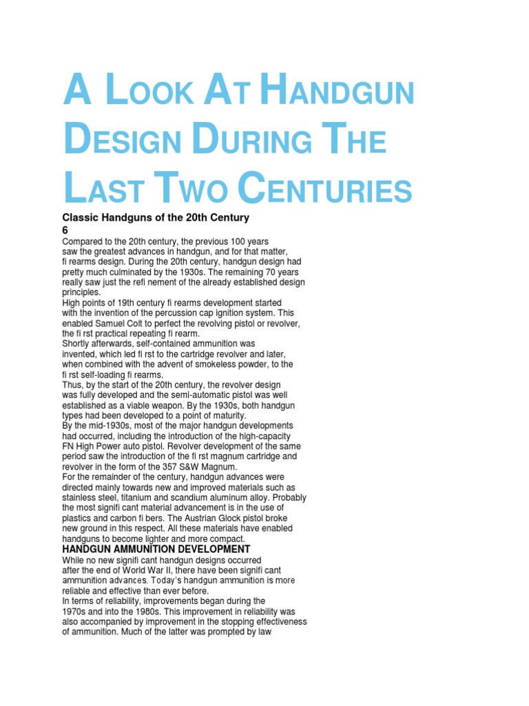 Handgun Design, A Look | PDF | Handgun | Revolver