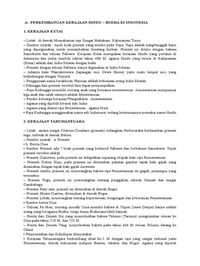 The Rise and Spread of Hindu-Buddhist Kingdoms in Indonesia | PDF