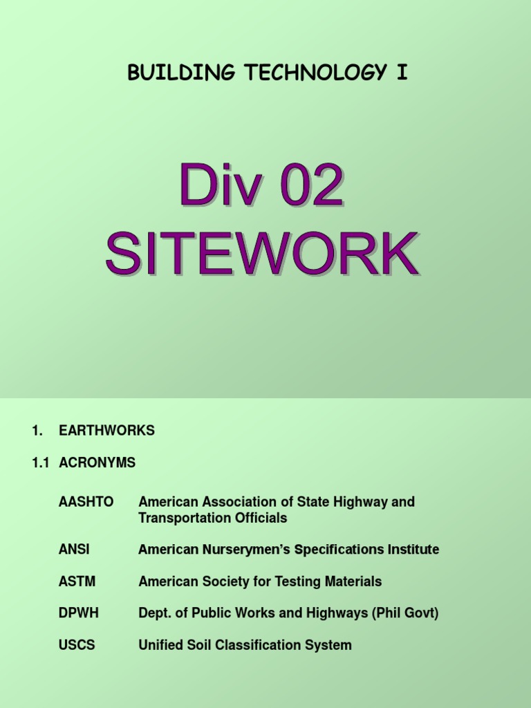 02 Siteworks | PDF | Road Surface | Building Engineering