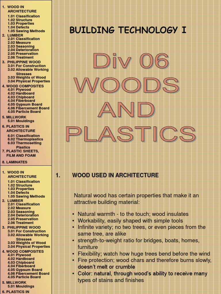 06 Woods and Plastics | PDF