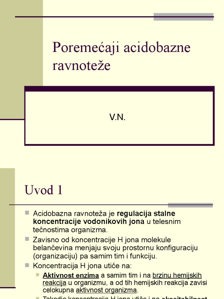 Poreecaji Acidobazne Ravnoteze 2008 | PDF