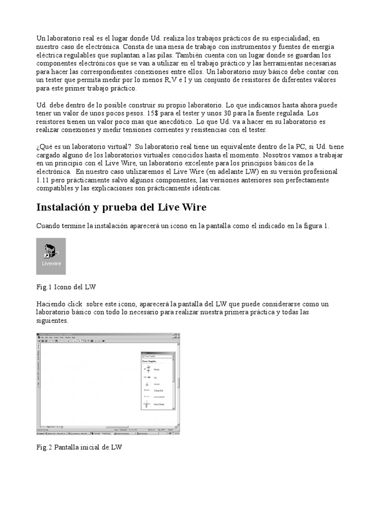 Manual Live Wire | PDF | Resistor | Laboratorios