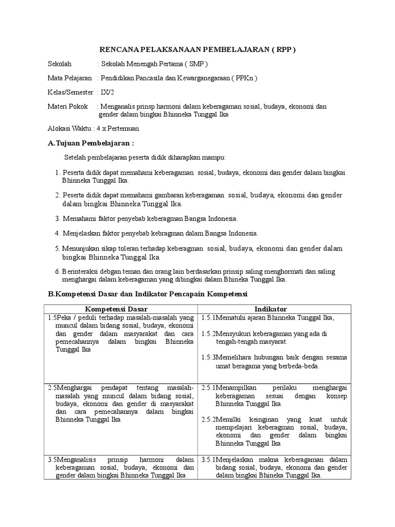 RPP KD 3,5 Kls 9 | PDF | Sains & Matematika