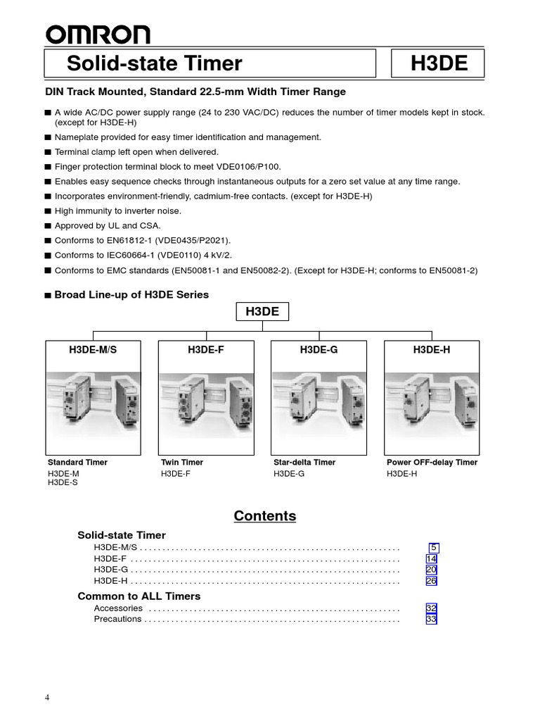 Solid-State Timer H3De: DIN Track Mounted, Standard 22.5-mm Width Timer ...