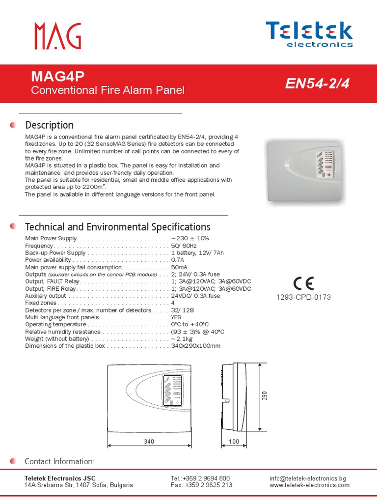Central Incêndio MAG4 | PDF | Electrical Engineering | Manufactured Goods
