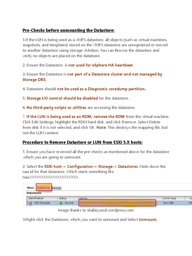 LUN Detattach - VMware | PDF | Computer Data Storage | Digital Technology