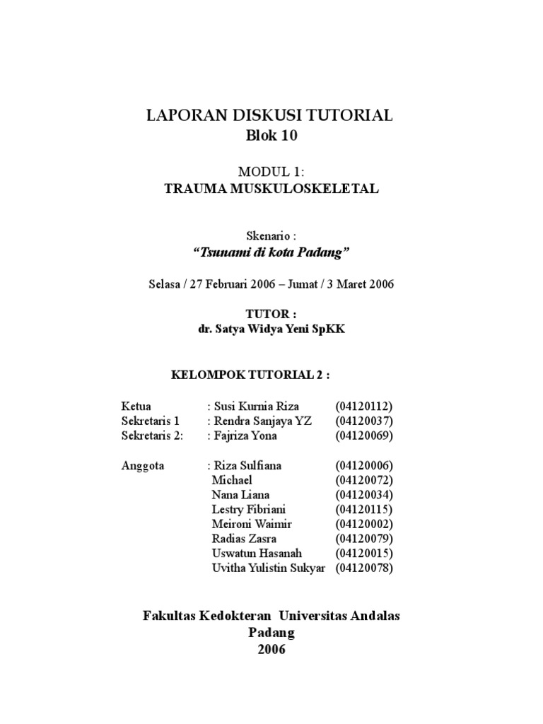 Laporan Diskusi Tutorial1 | PDF | Ilmu Sosial | Kajian Bahasa Asing