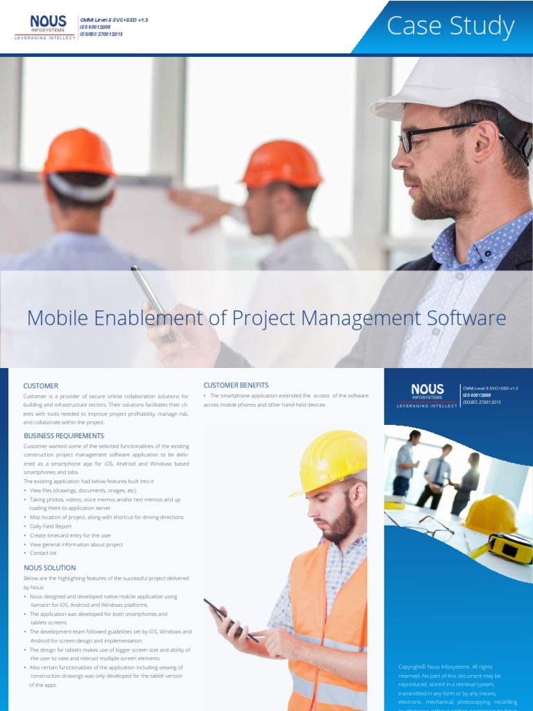 A NOUS Case-Study On Mobile Enablement of Project Management Software | PDF | Mobile App ...