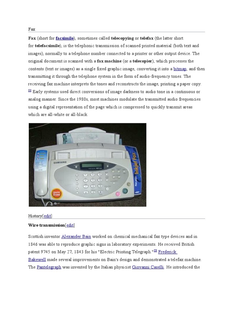 Fax (Short For: Facsimile | PDF | Fax | Microsoft Windows