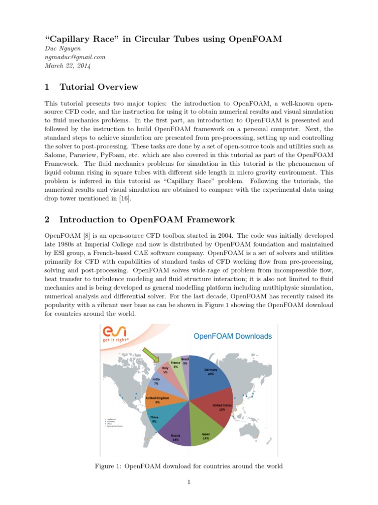 Capillary Race - Interfoam - OpenFOAM PDF | PDF | Computational Fluid ...