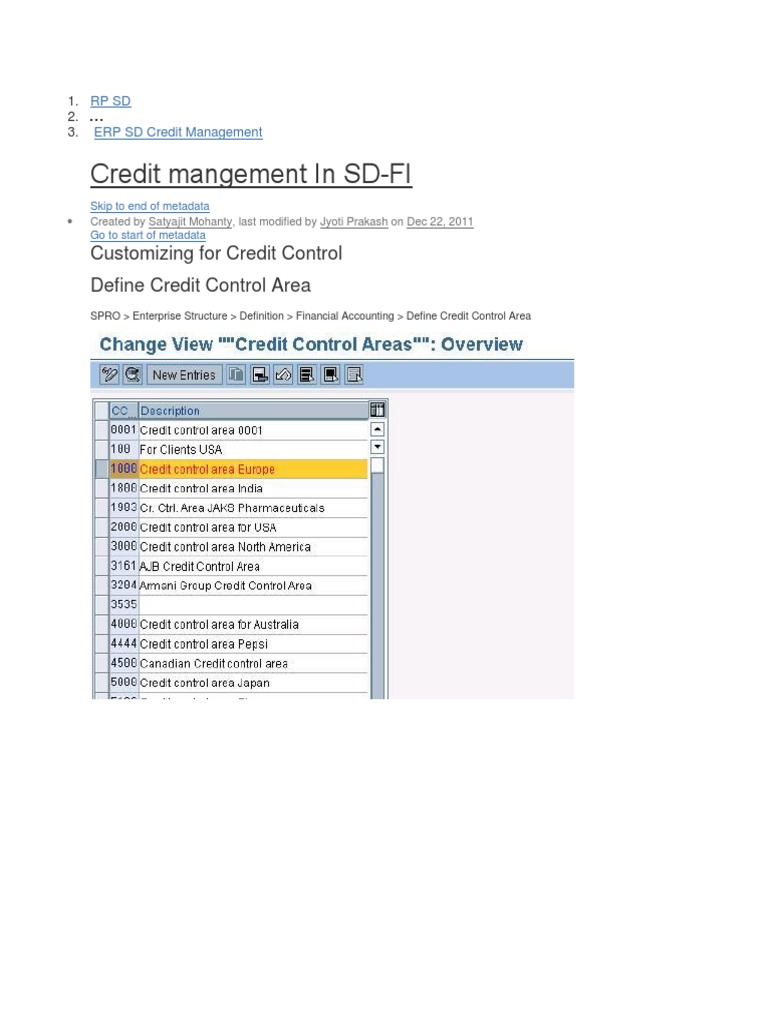Credit Management Configuration | PDF | Cheque | Invoice