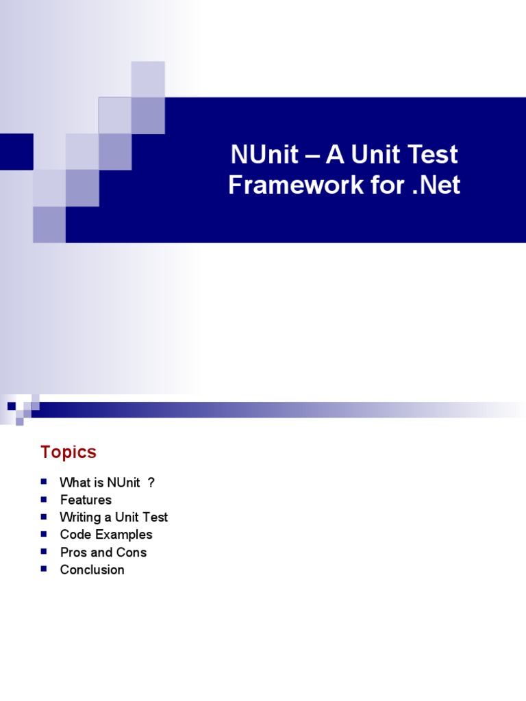 Nunit A Unit Test Pdf Command Line Interface Unit Testing