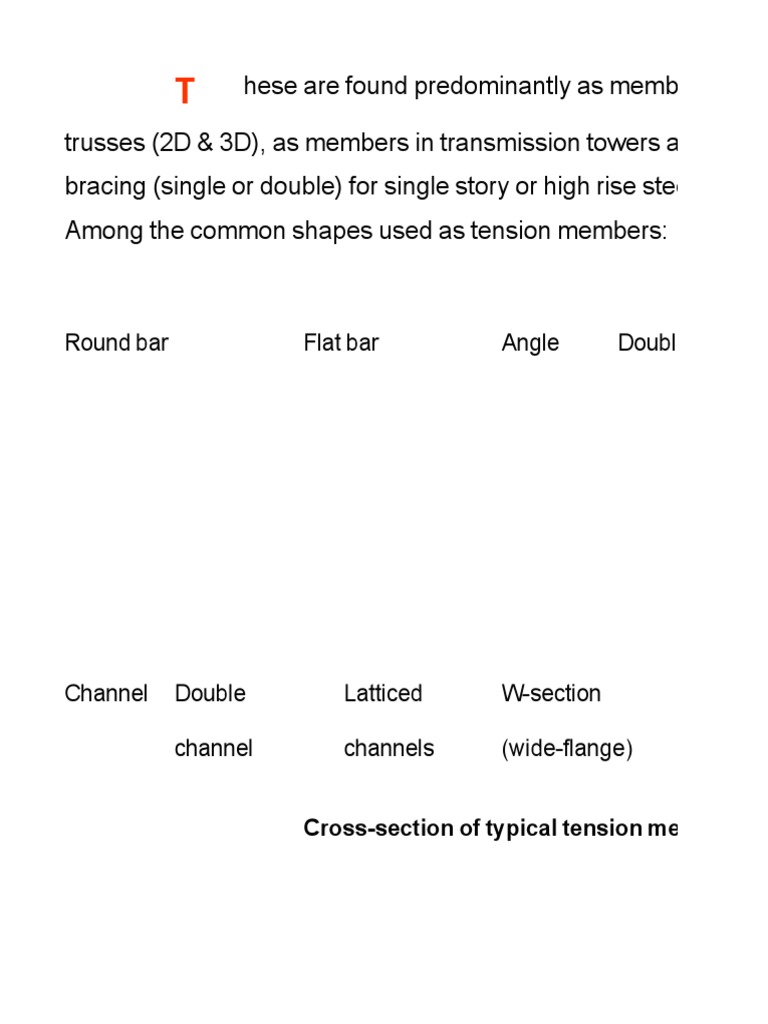 Round Bar Flat Bar Angle Double Angle: Cross-Section | PDF | Rivet | Screw