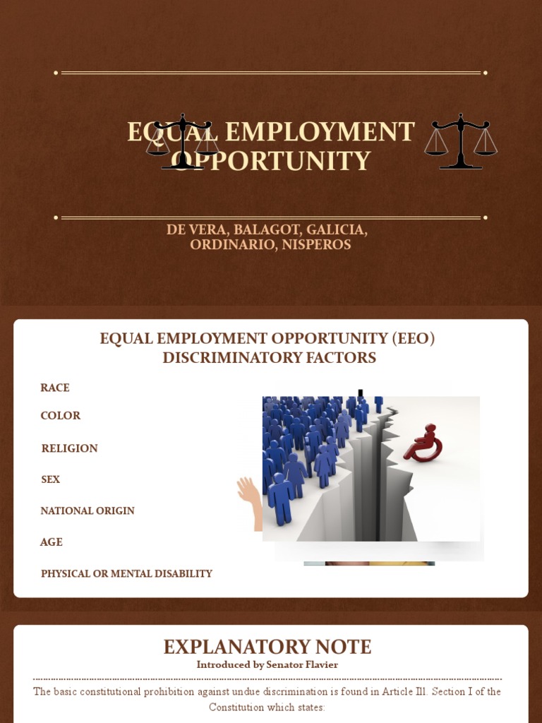 Equal Employment Rights Act | PDF | Equal Opportunity | Employment