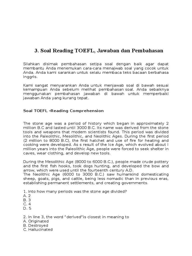 TOEFL Reading Comprehension Guide | PDF