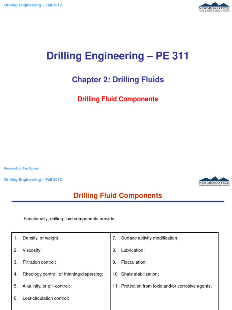 Drilling Fluid Components | PDF | Sodium Carbonate | Sodium Chloride