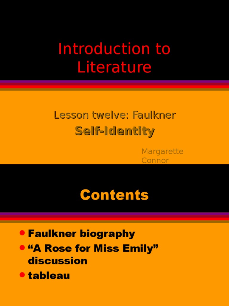Introduction To Literature: Self-Identity | PDF | William Faulkner