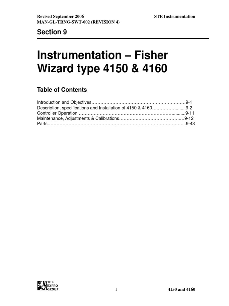 Fisher 4150 & 4160 Controller Manual | PDF | Instrumentation | Calibration