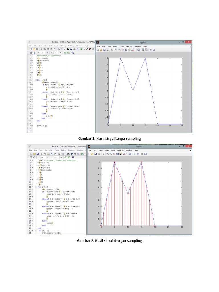 Signal Sampling and Plotting Code | PDF | Teaching Methods & Materials