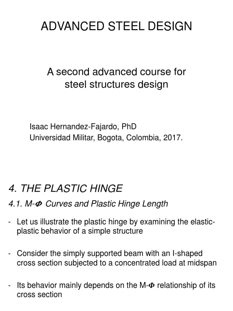 Plastic Hinge Analysis in Steel Beams | PDF | Bending | Plasticity ...