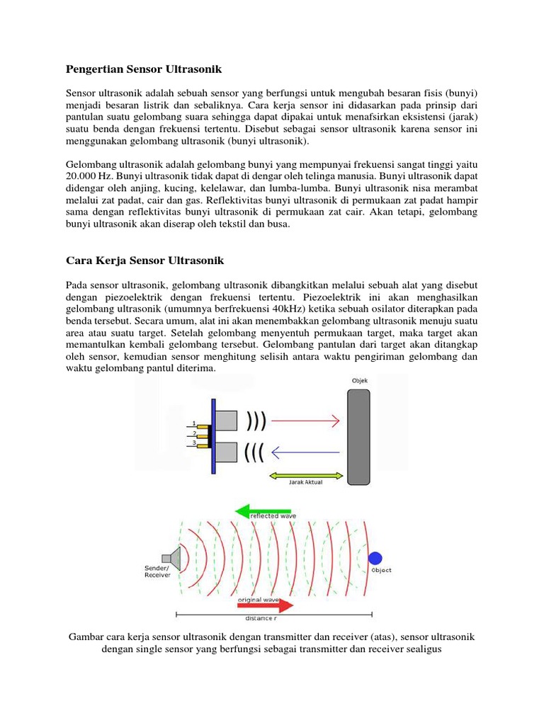 Pengertian Sensor Ultrasonik | PDF