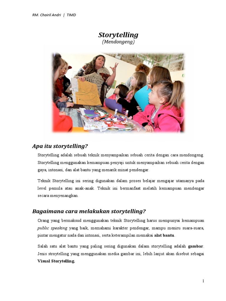 Teknik Storytelling untuk Anak-anak | PDF | Kajian Bahasa Asing | Griya ...