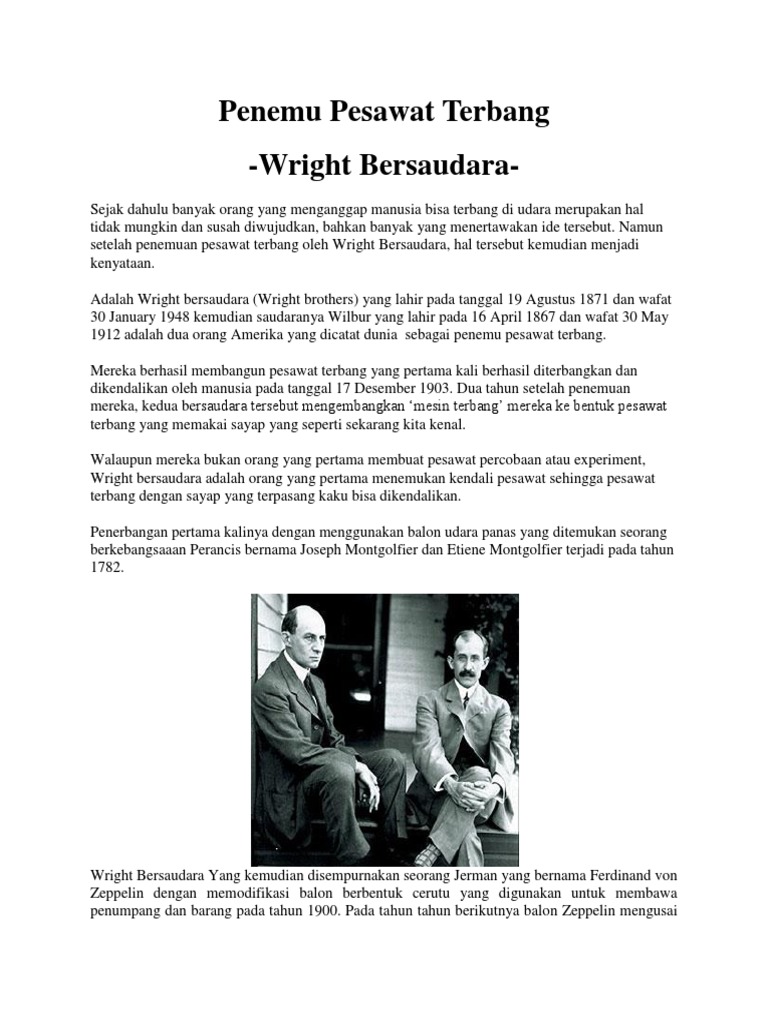 Penemu Pesawat Terbang | PDF