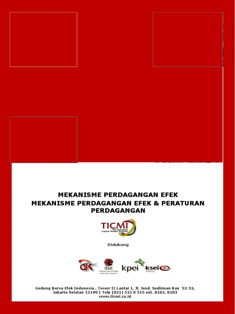 TICMI-MPE-Mekanisme Perdagangan Efek Dan Peraturan Perdagangan | PDF | Pengelolaan Keuangan & Uang