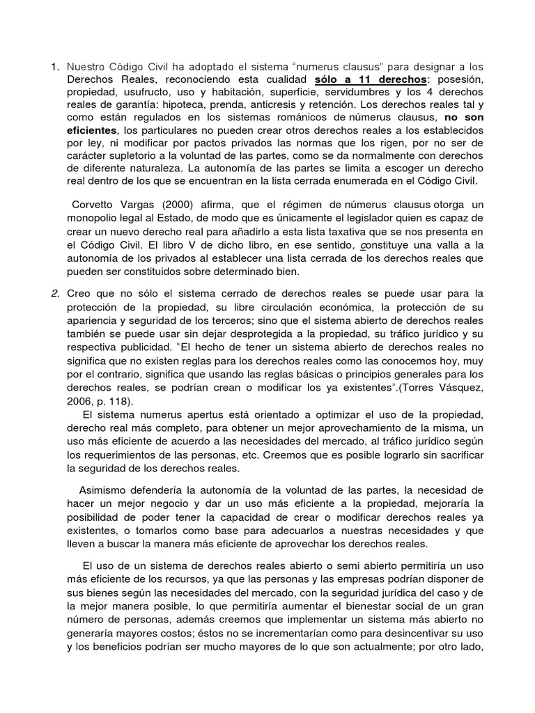 Numerus Clausus Numerus Apertus | PDF | Propiedad | Instituciones sociales