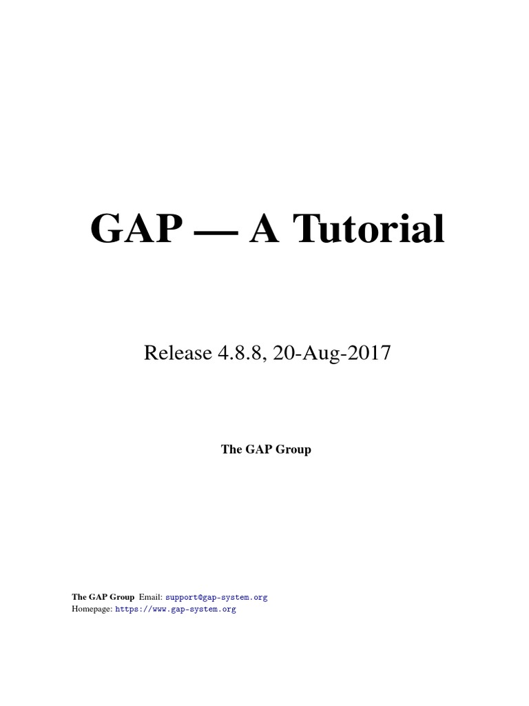 Gap Tutorial | PDF | Identifier | Boolean Algebra