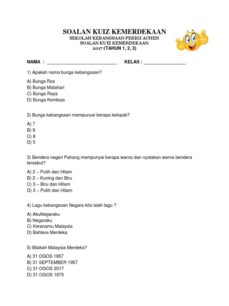 Soalan Kuiz | PDF