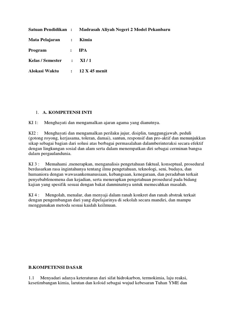 Contoh RPP Asam Basa | PDF