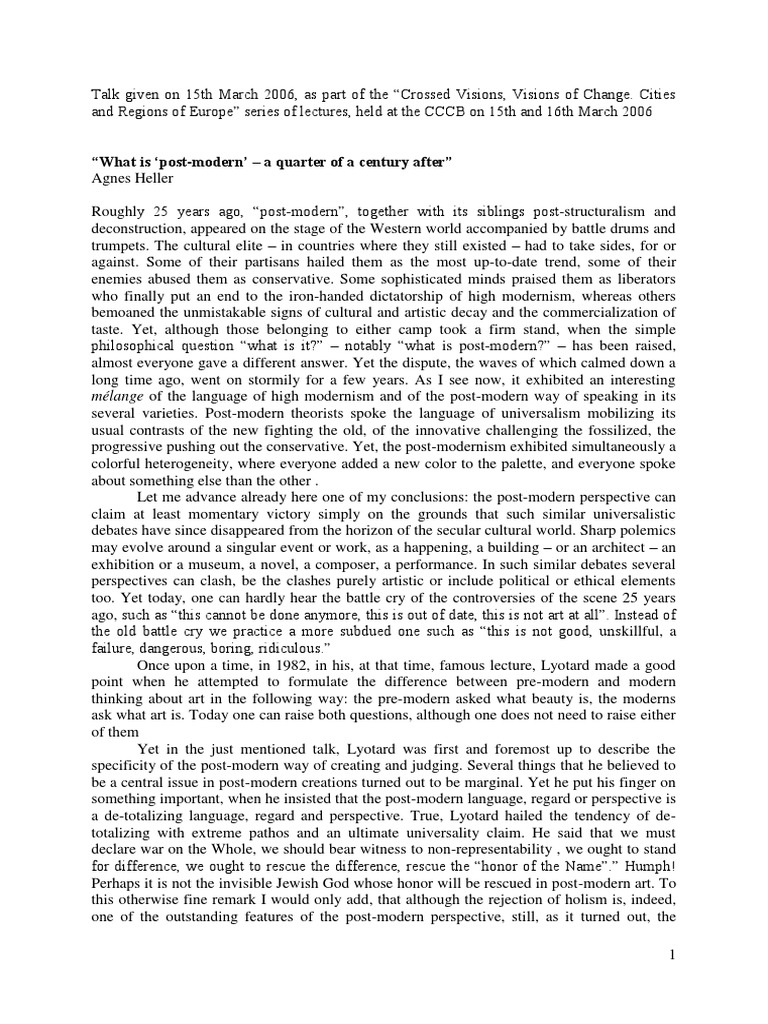 what-is-post-modern-a-quarter-of-a-century-after-pdf