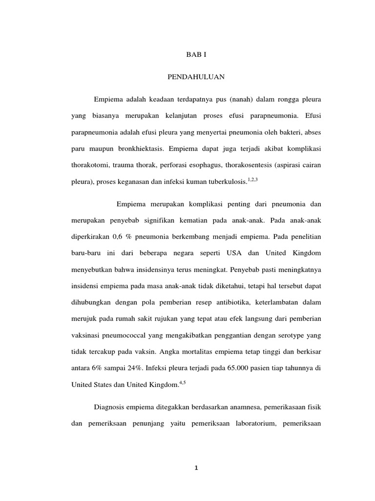 Lapkas Empiema & Emfisema Subkutis | PDF