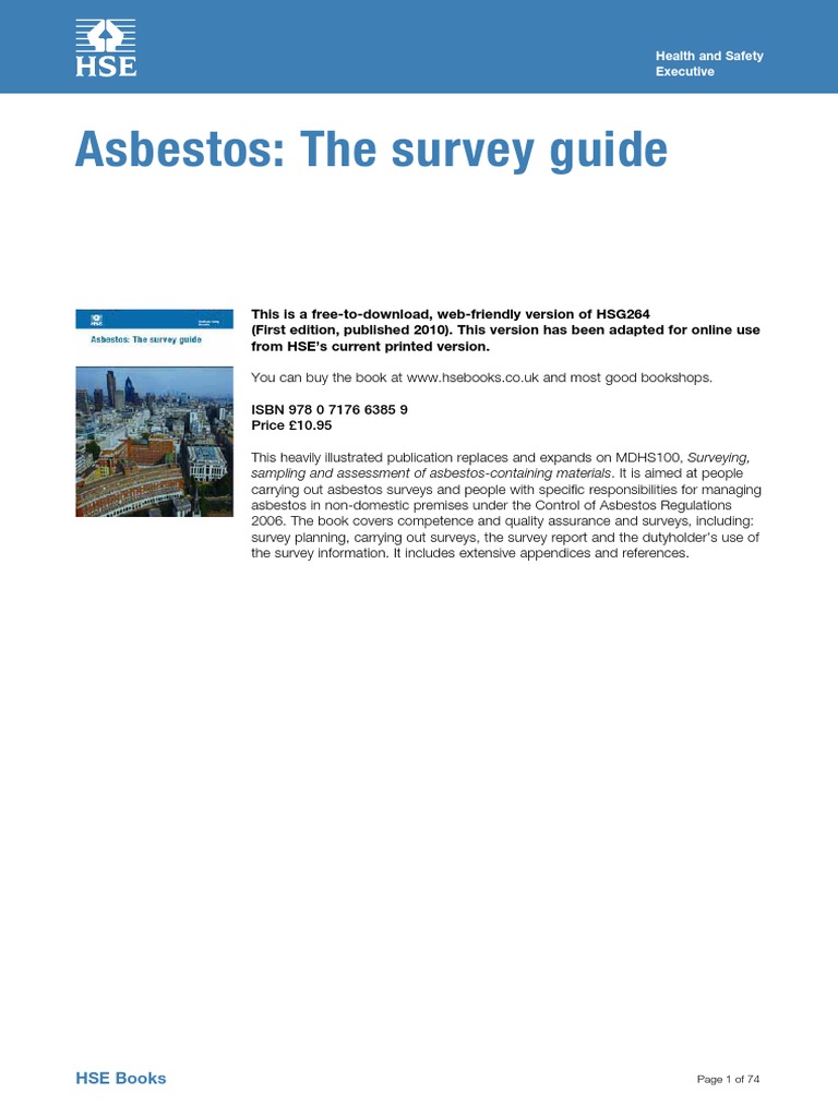 HSG264 Asbestos Survey Guide | PDF | Asbestos | Competence (Human ...