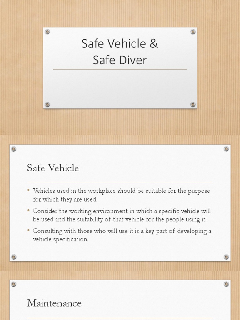 Safe Vehicle & Safe Diver | PDF