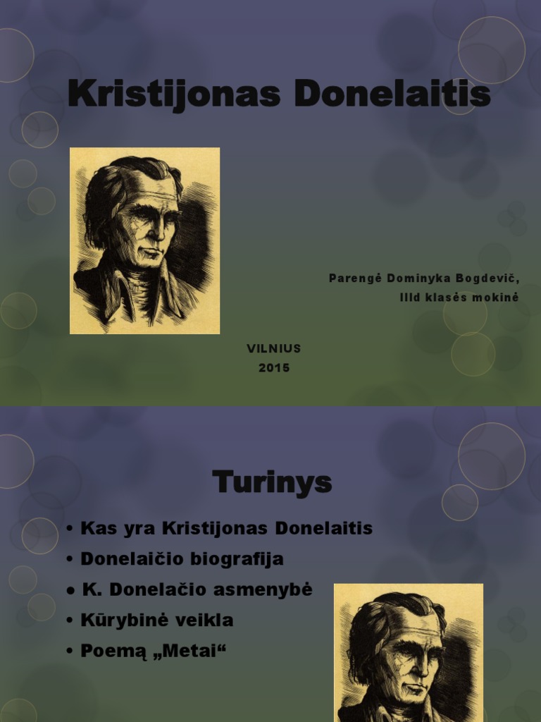Kristijonas Donelaitis | PDF