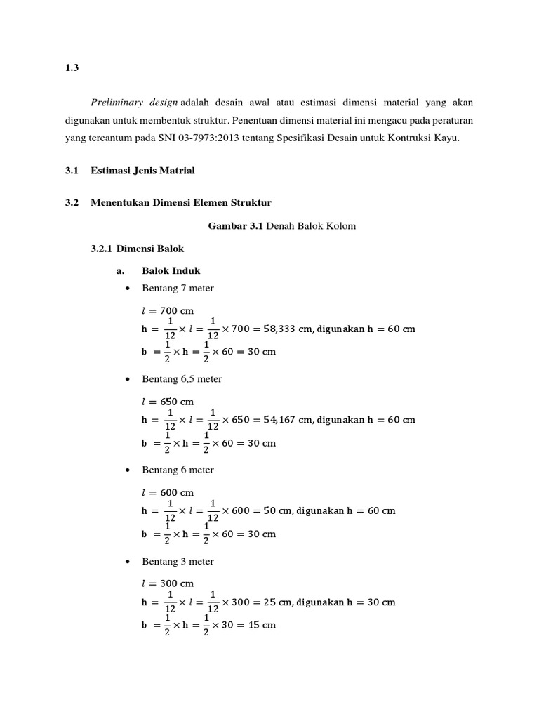 Dimensi Preliminary Struktur Bangunan | PDF | Metode & Bahan Ajar ...