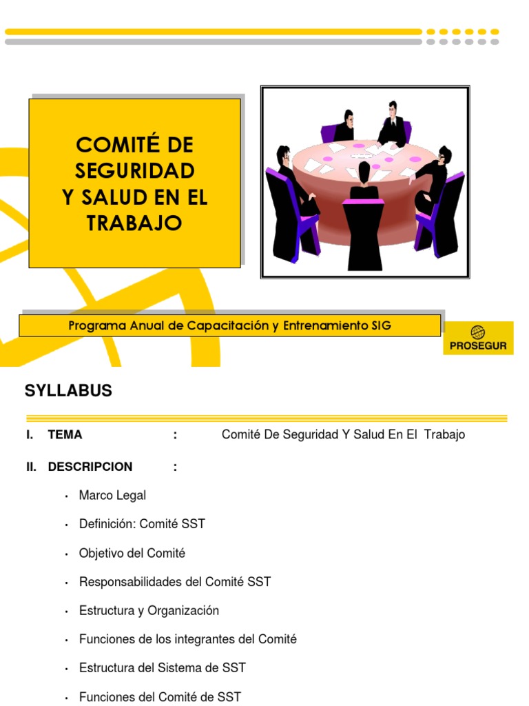 Comite SST.ppt | Derecho laboral | Cuidado de salud del gobierno