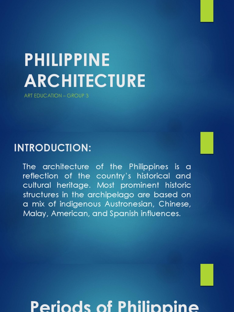 Philippine Architecture: Art Education - Group 3 | PDF
