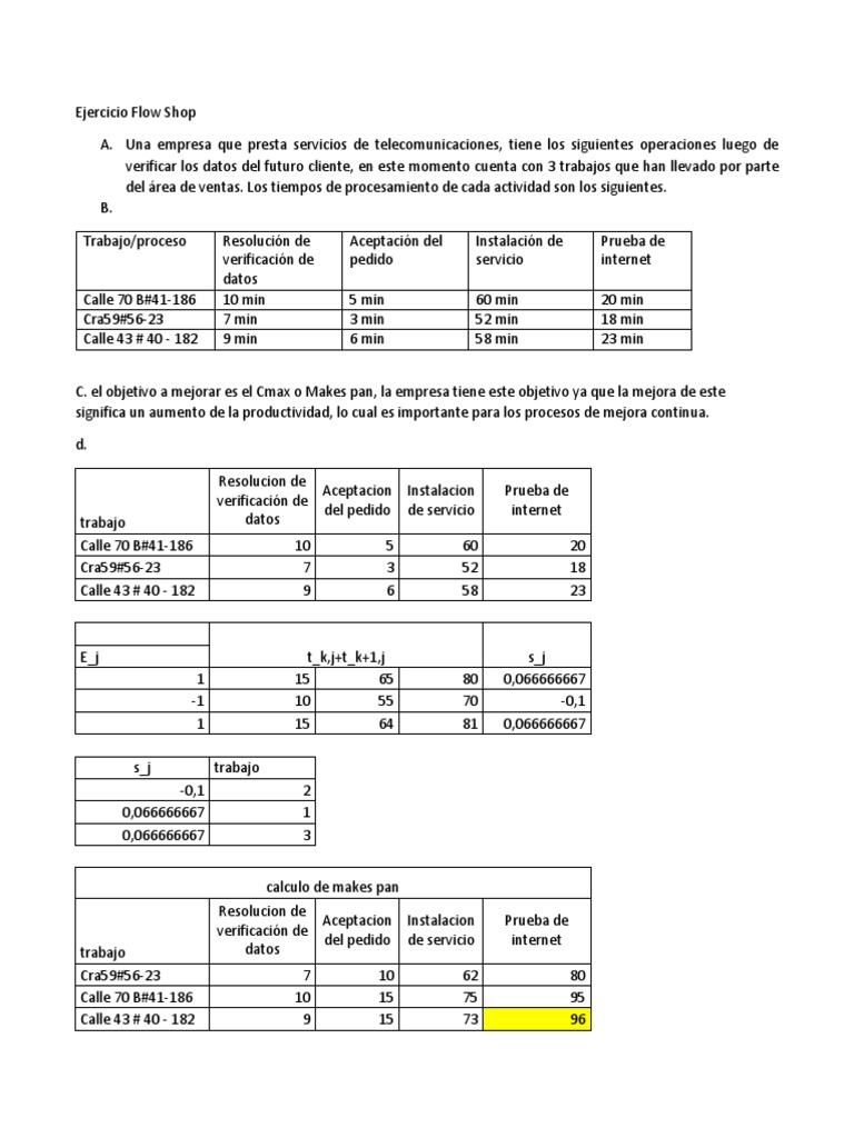 Optimización de Procesos en Flow Shop | PDF | Science | Ciencia y ...