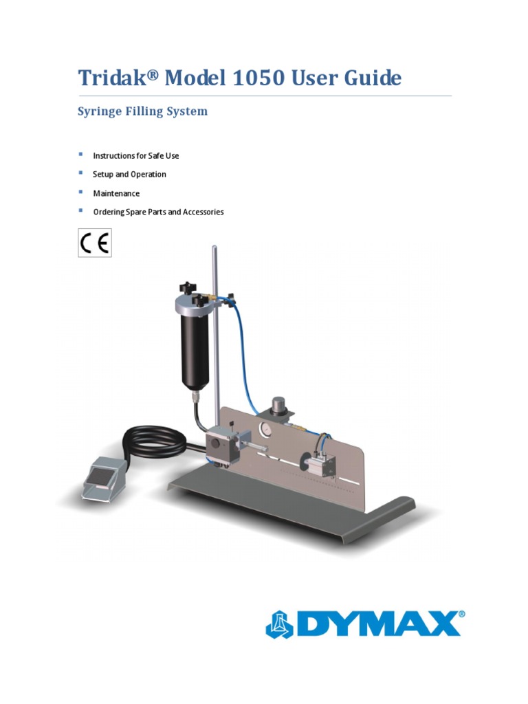 Tridak Model 1050 User Guide | PDF | Syringe | Valve